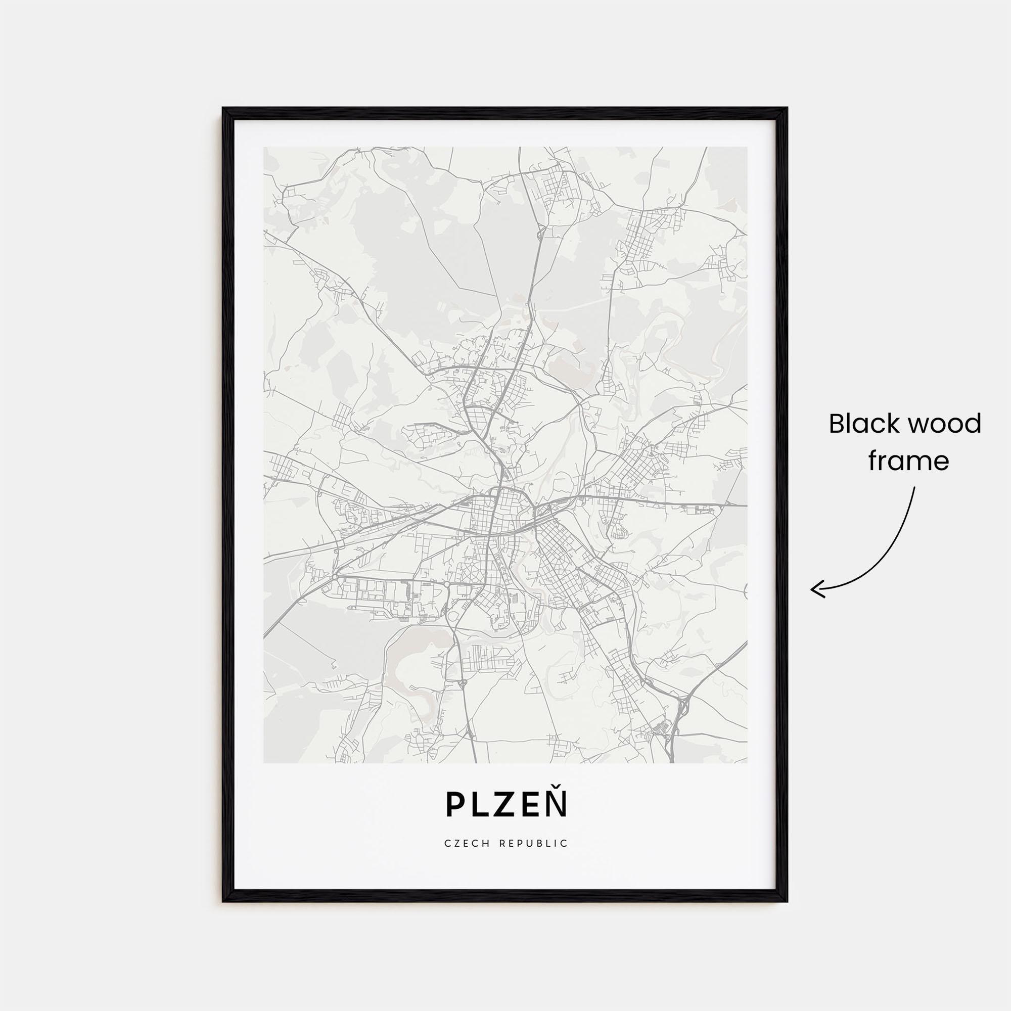 Map of Pilsen Print, Pilsen Map Gift, Pilsen Poster, City Map Artwork ...