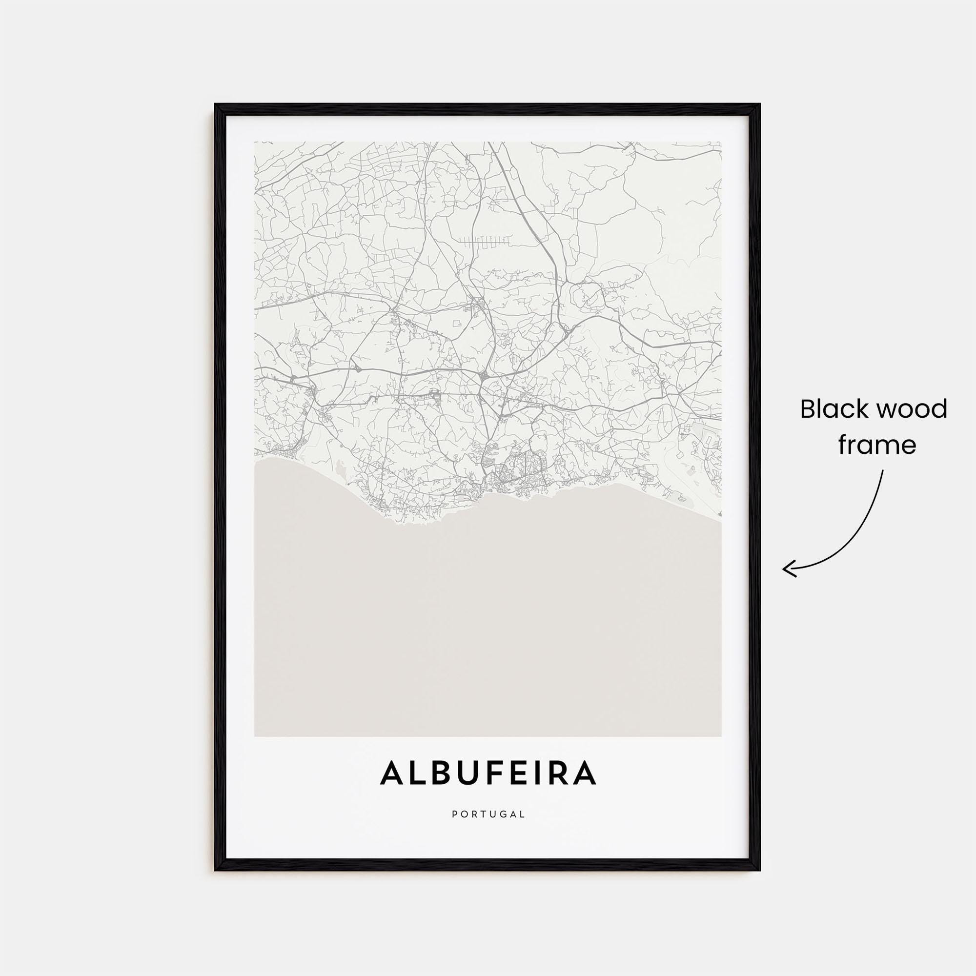 Map of Albufeira Print, Albufeira Map Gift, Albufeira Poster, City Map ...