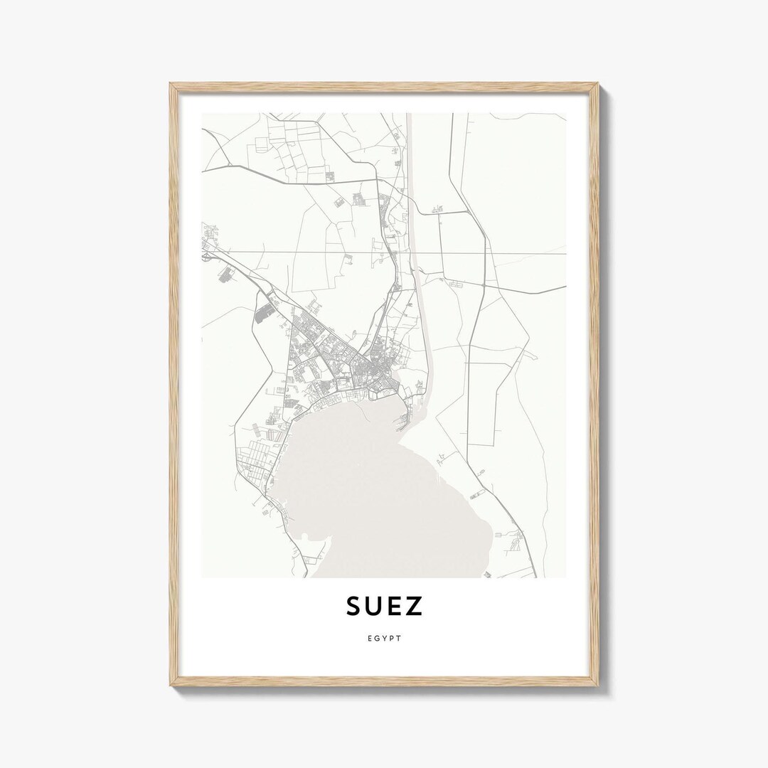 Map of Suez Print, Suez Map Gift, Suez Poster, City Map Artwork for ...