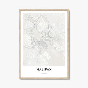 Map of Halifax Print, Halifax Map Gift, Halifax Poster, City Map ...