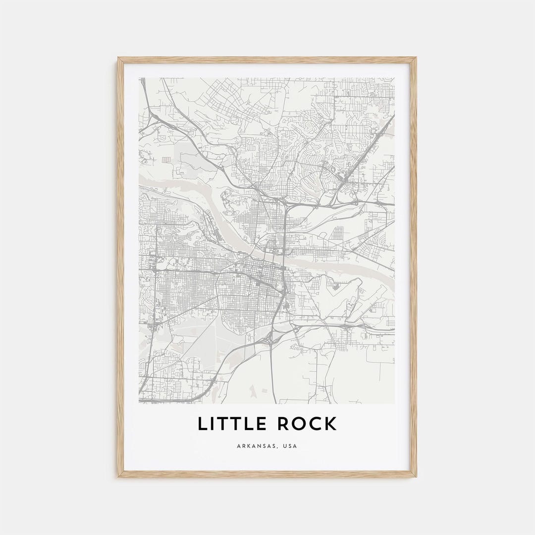 Map of Little Rock Print, Little Rock Map Gift, Little Rock Poster ...