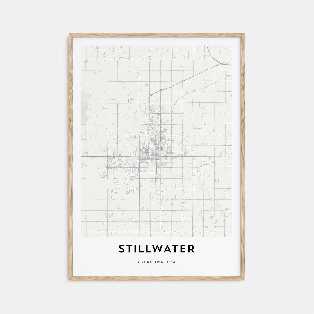 Map of Stillwater Print, Stillwater Map Gift, Stillwater Poster, City ...