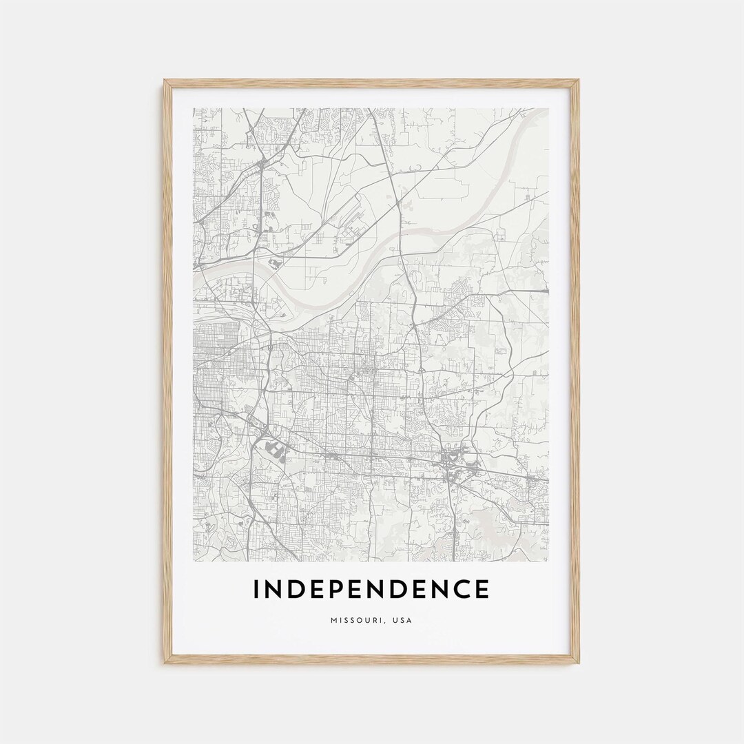 Map of Independence Print, Independence Map Gift, Independence Poster ...