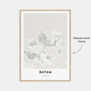 Map of Batam Print, Batam Map Gift, Batam Poster, City Map Artwork for ...