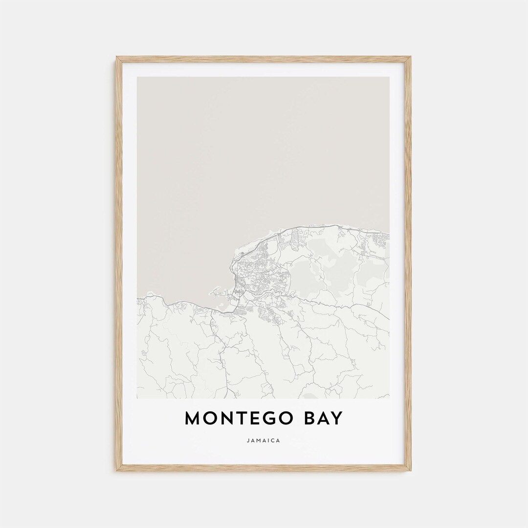 Map of Montego Bay Print, Montego Bay Map Gift, Montego Bay Poster ...