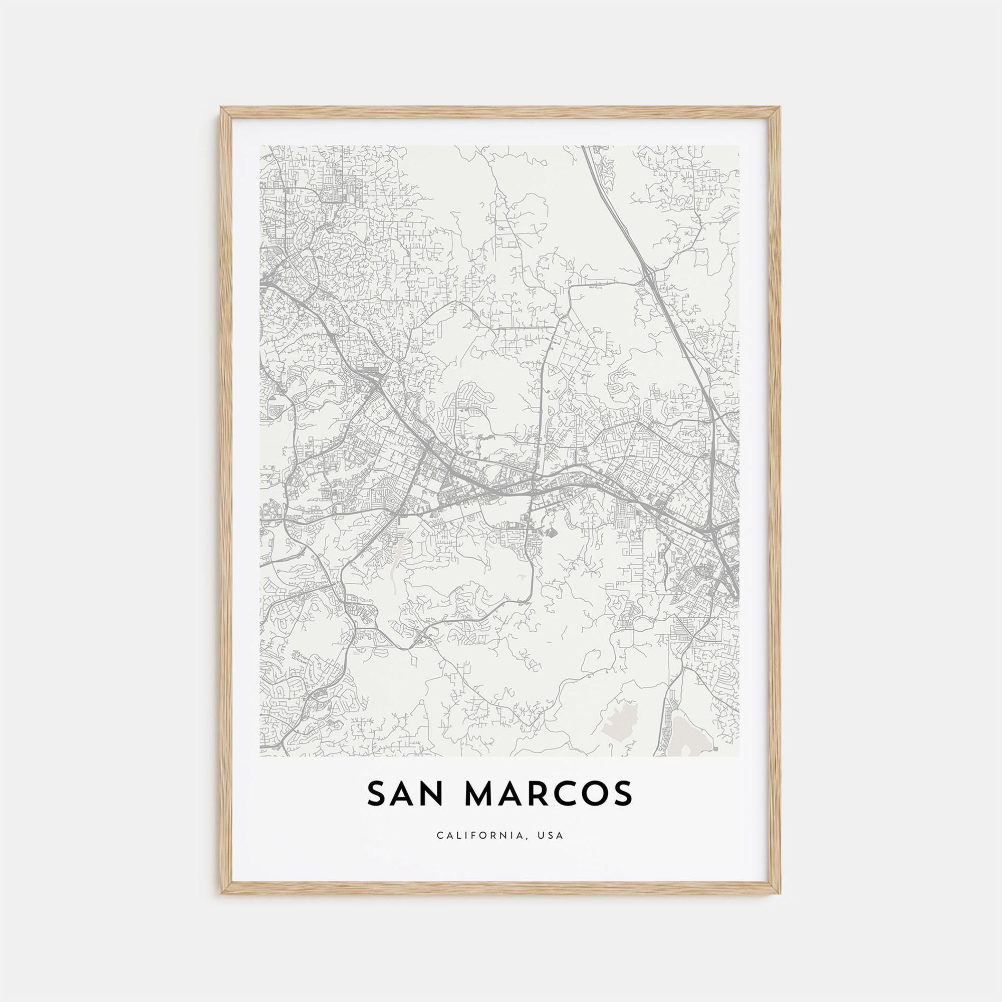 Map of San Marcos Print, San Marcos Map Gift, San Marcos Poster, City ...