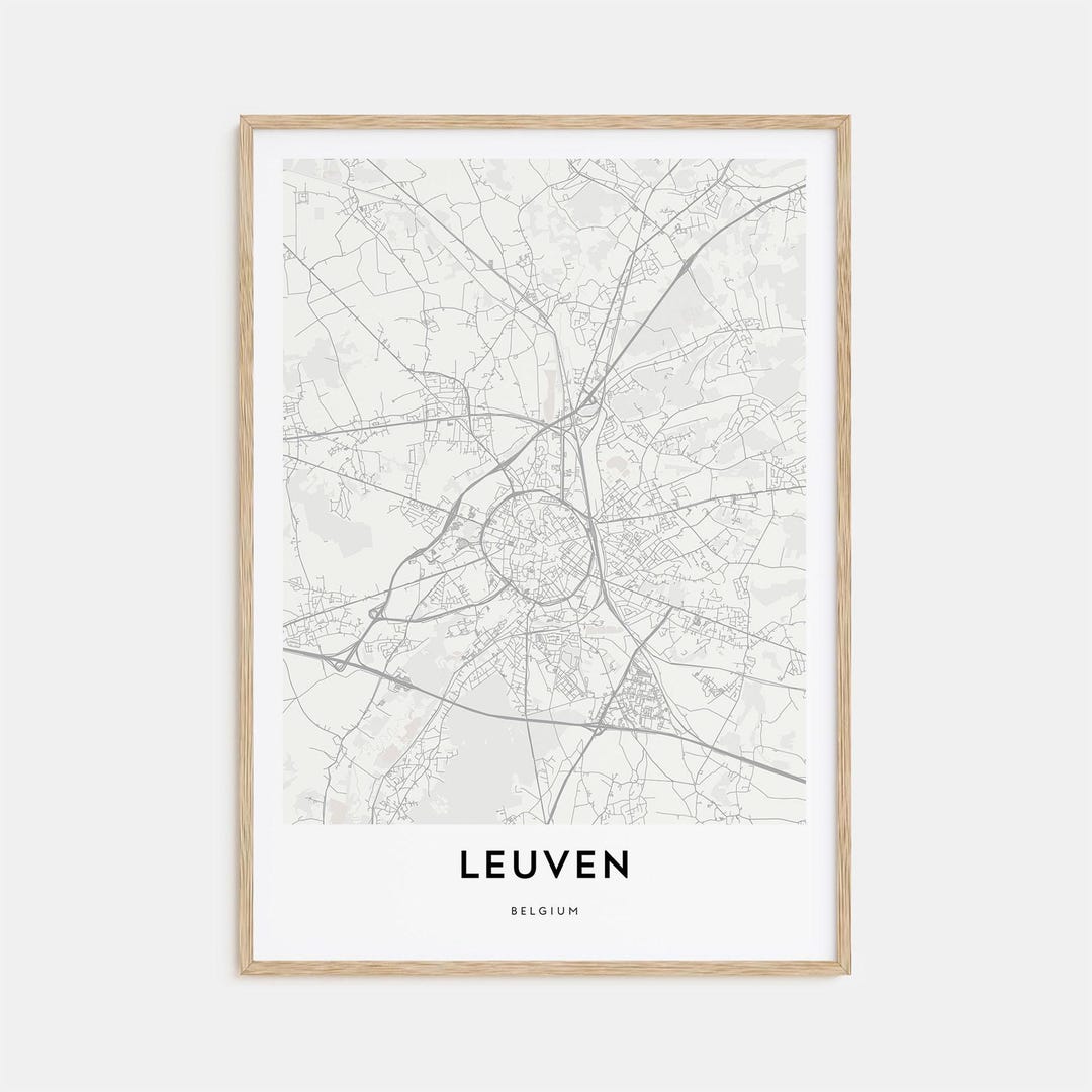 Map of Leuven Print, Leuven Map Gift, Leuven Poster, City Map Artwork ...