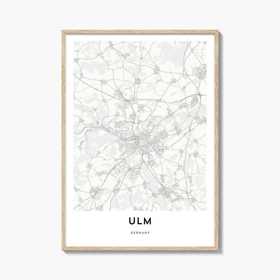 Map of Ulm Print, Ulm Map Gift, Ulm Poster, City Map Artwork for Home ...