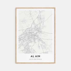Map of Al Ain Print, Al Ain Map Gift, Al Ain Poster, City Map Artwork ...