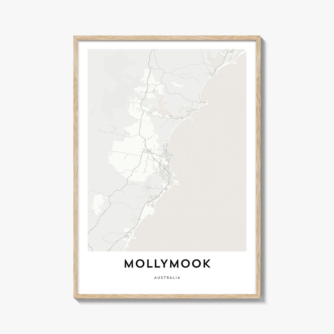 Map of Mollymook Print, Mollymook Map Gift, Mollymook Poster, City Map ...