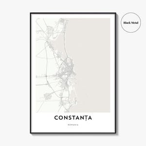 Map of Constanta Print, Constanta Map Gift, Constanta Poster, City Map Artwork for Home & Office ...
