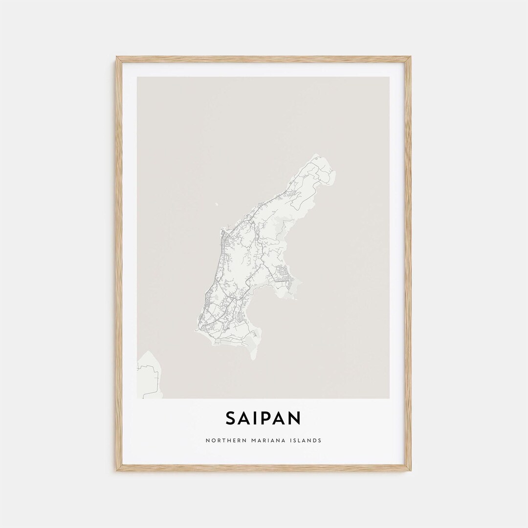 Map of Saipan Print, Saipan Map Gift, Saipan Poster, City Map Artwork ...