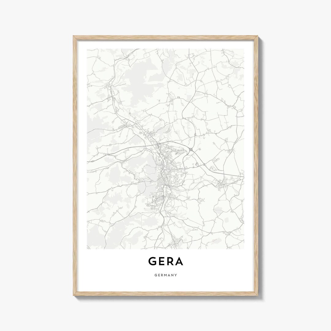Map of Gera Print, Gera Map Gift, Gera Poster, City Map Artwork for ...