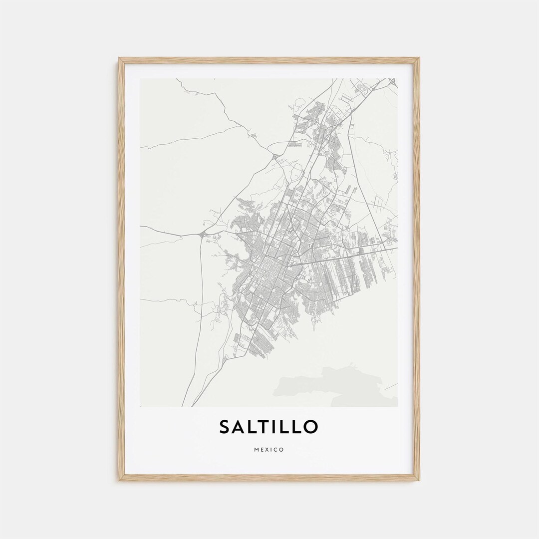 Map of Saltillo Print, Saltillo Map Gift, Saltillo Poster, City Map ...