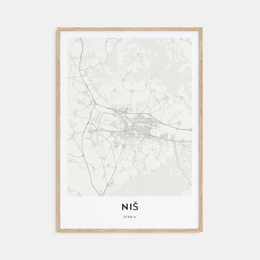 Map of Nis Print, Nis Map Gift, Nis Poster, City Map Artwork for Home ...