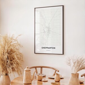 Map of Shepparton Print, Shepparton Map Gift, Shepparton Poster, City ...