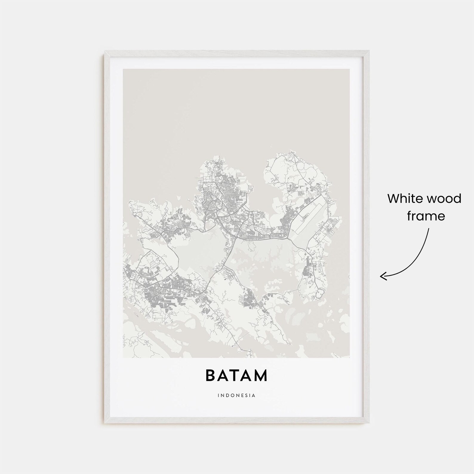 Map of Batam Print, Batam Map Gift, Batam Poster, City Map Artwork for ...