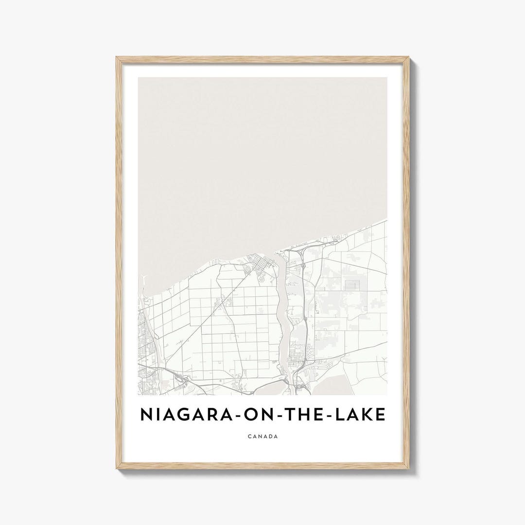 Niagara-on-the-lake Map Poster Print, Ontario Wall Art, Canada Decor ...