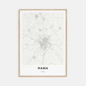 Map of Hama Print, Hama Map Gift, Hama Poster, City Map Artwork for ...