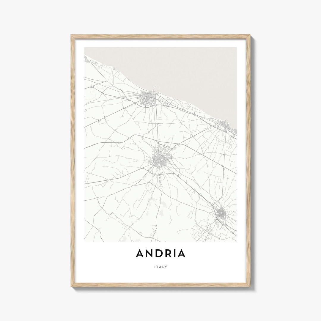 Map of Andria Print, Andria Map Gift, Andria Poster, City Map Artwork ...