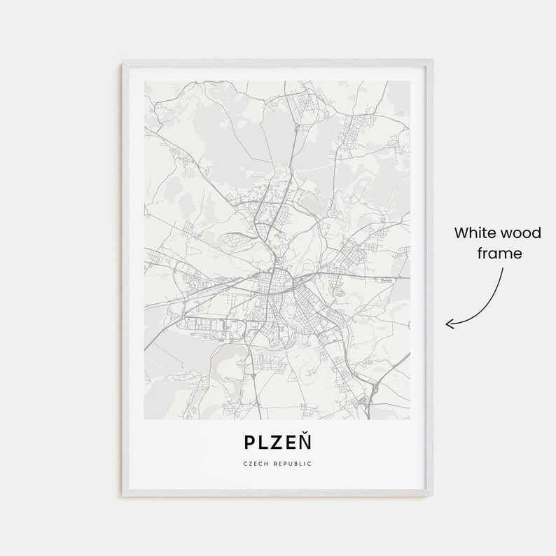 Map of Pilsen Print, Pilsen Map Gift, Pilsen Poster, City Map Artwork ...