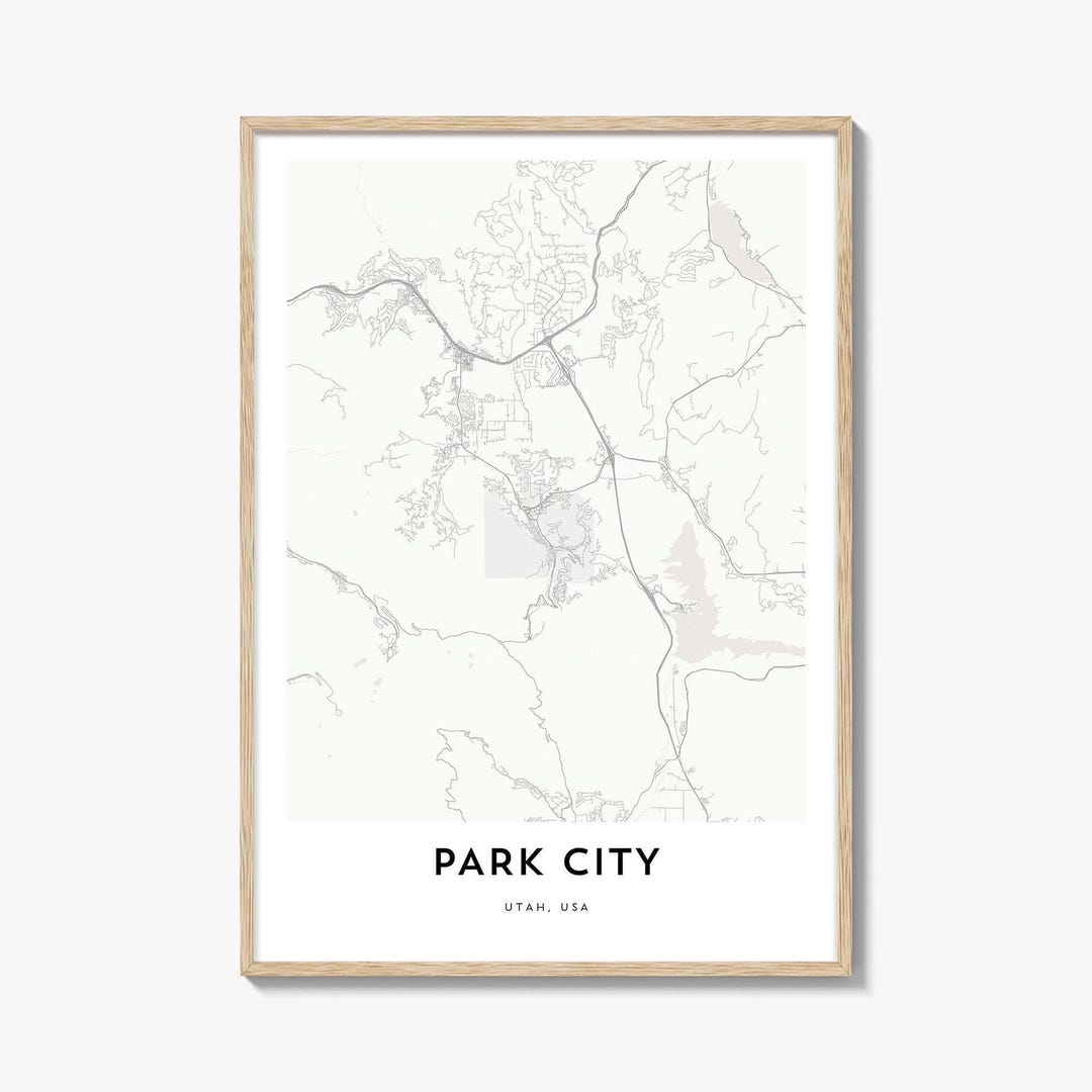 Park City Map Poster Print, Utah Wall Art, USA Decor, Modern Street ...