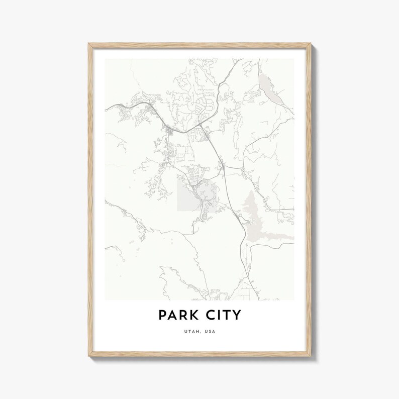 Park City Map Poster Print, Utah Wall Art, USA Decor, Modern Street ...