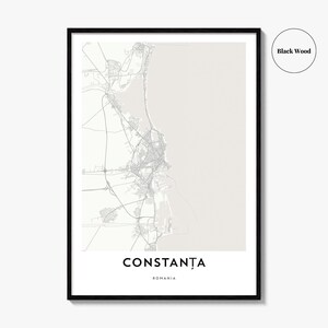 Map of Constanta Print, Constanta Map Gift, Constanta Poster, City Map ...