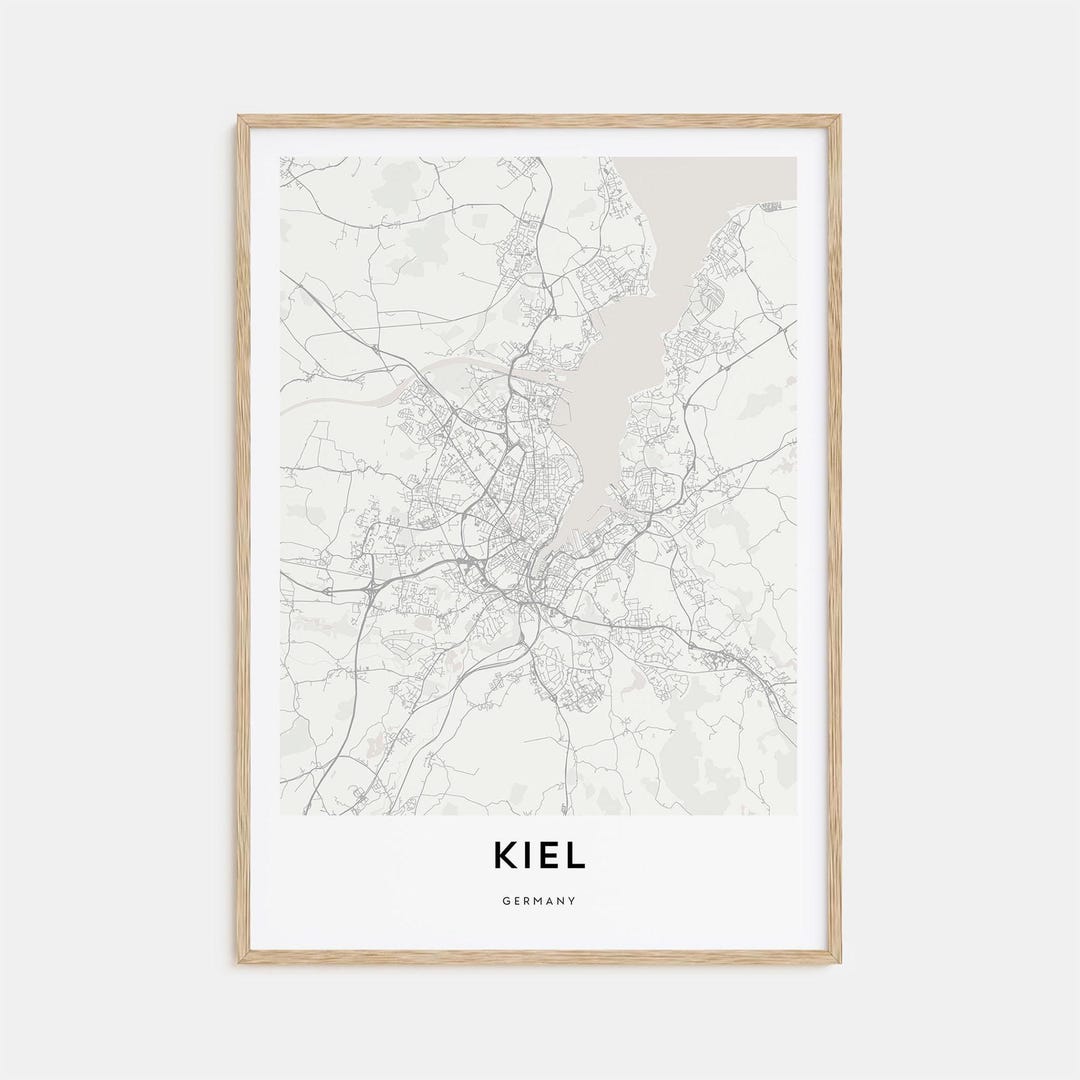 Map of Kiel Print, Kiel Map Gift, Kiel Poster, City Map Artwork for ...