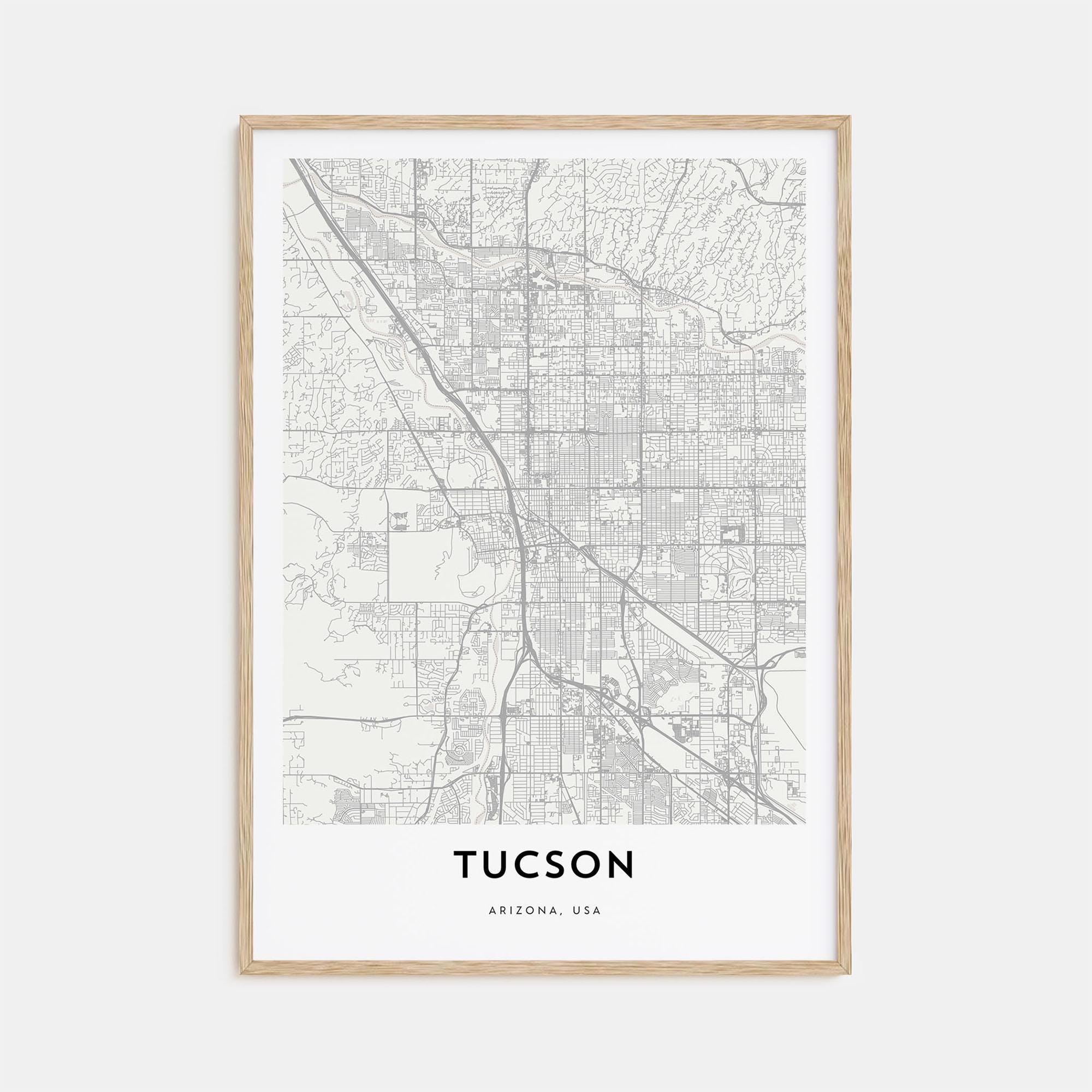 Map of Tucson Print, Tucson Map Gift, Tucson Poster, City Map Artwork ...