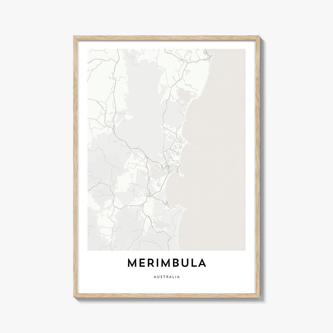 Map of Merimbula Print, Merimbula Map Gift, Merimbula Poster, City Map ...