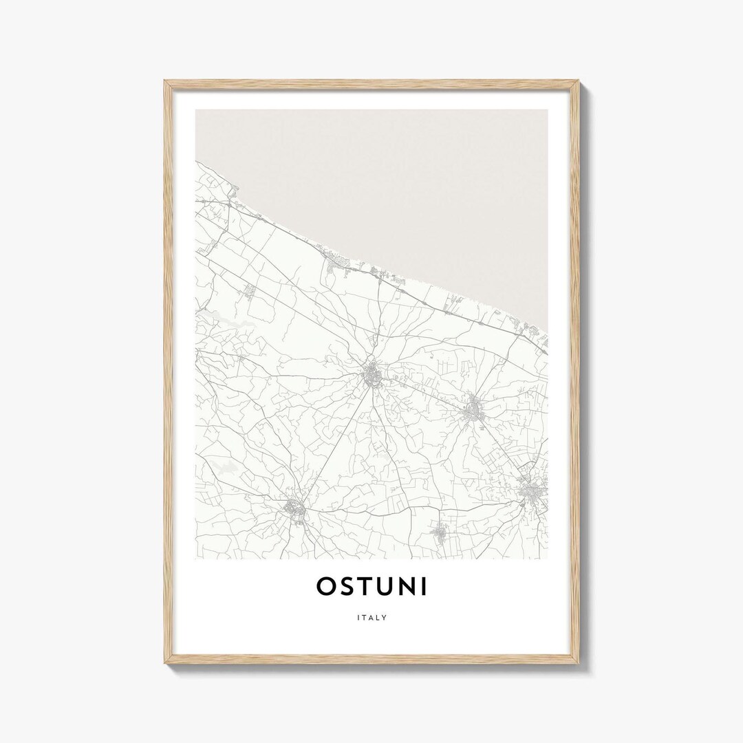 Ostuni Map Print: Italy City Map Artwork - Etsy
