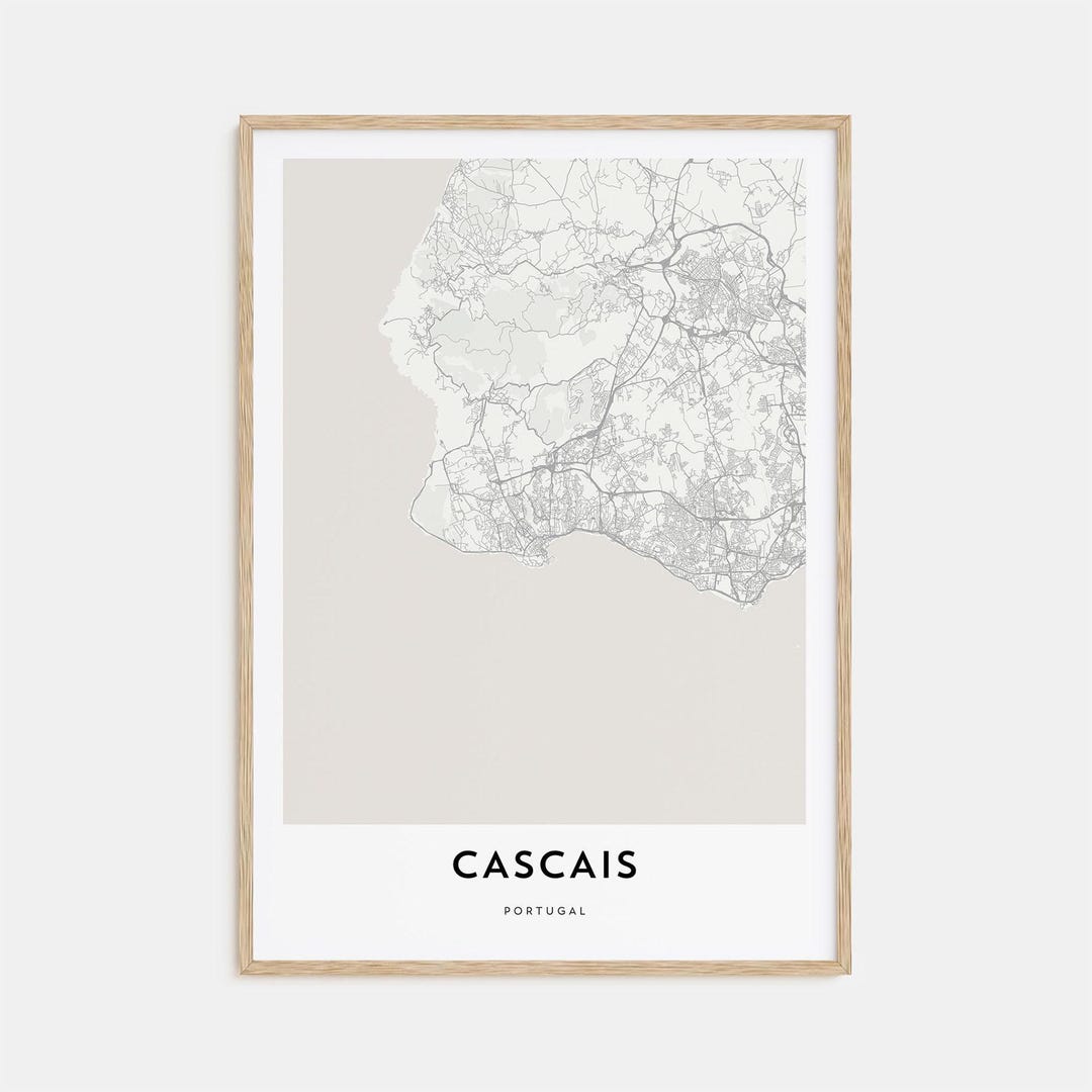 Map of Cascais Print, Cascais Map Gift, Cascais Poster, City Map ...