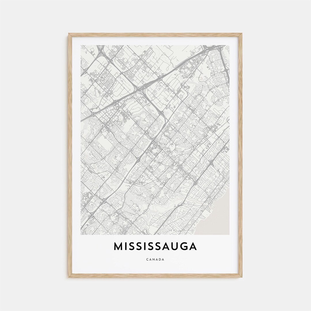 Map of Mississauga Print, Mississauga Map Gift, Mississauga Poster ...