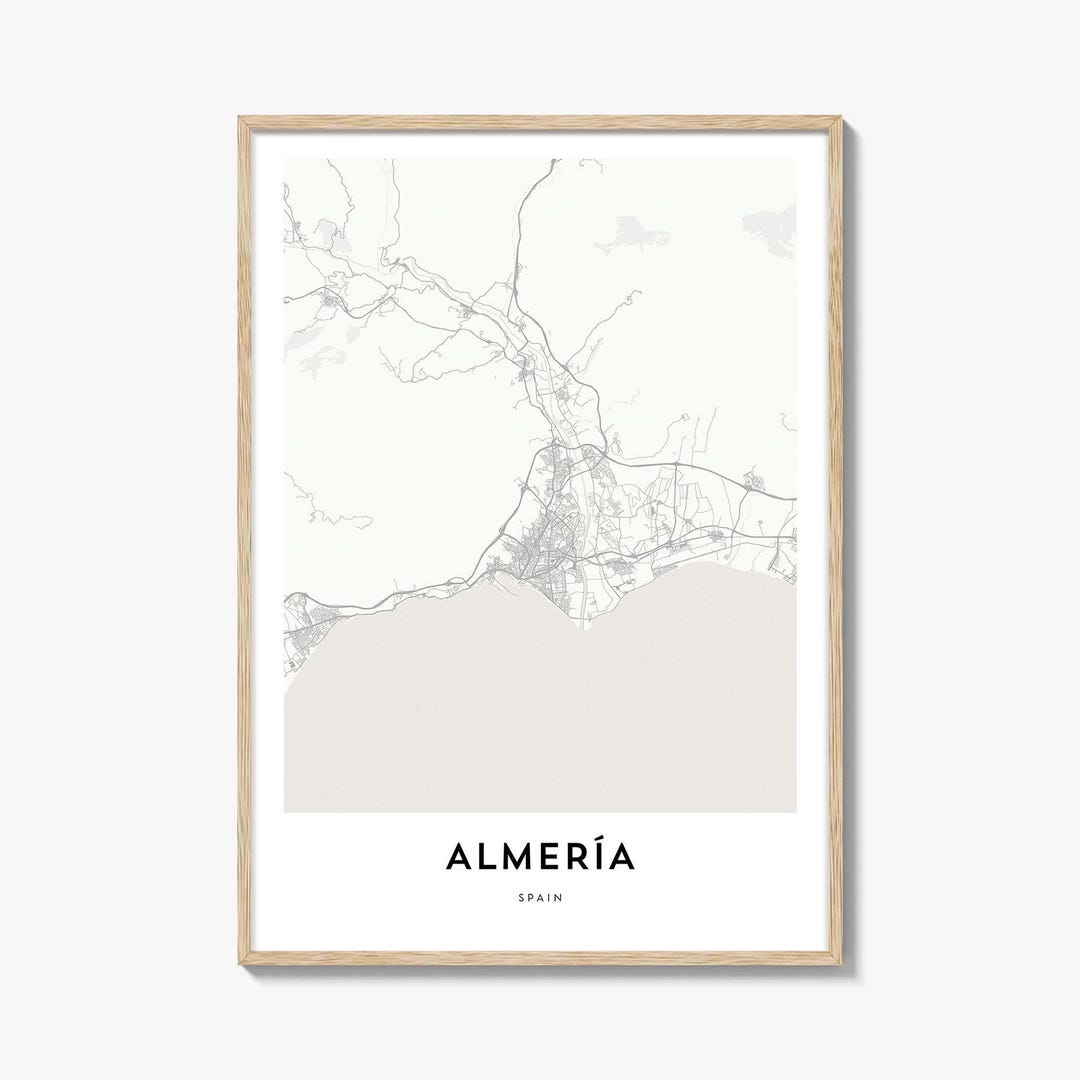 Map of Almería Print, Almería Map Gift, Almería Poster, City Map ...
