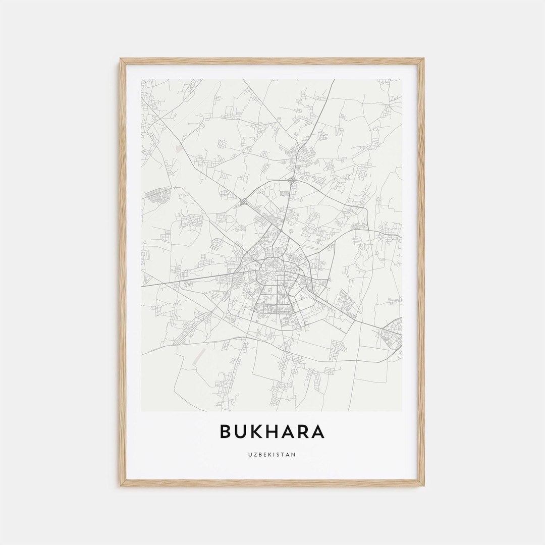 Map of Bukhara Print, Bukhara Map Gift, Bukhara Poster, City Map ...