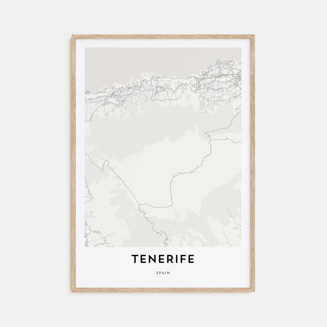 Map of Tenerife Print, Tenerife Map Gift, Tenerife Poster, City Map ...