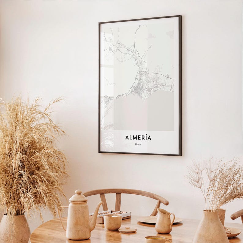 Map of Almería Print, Almería Map Gift, Almería Poster, City Map ...
