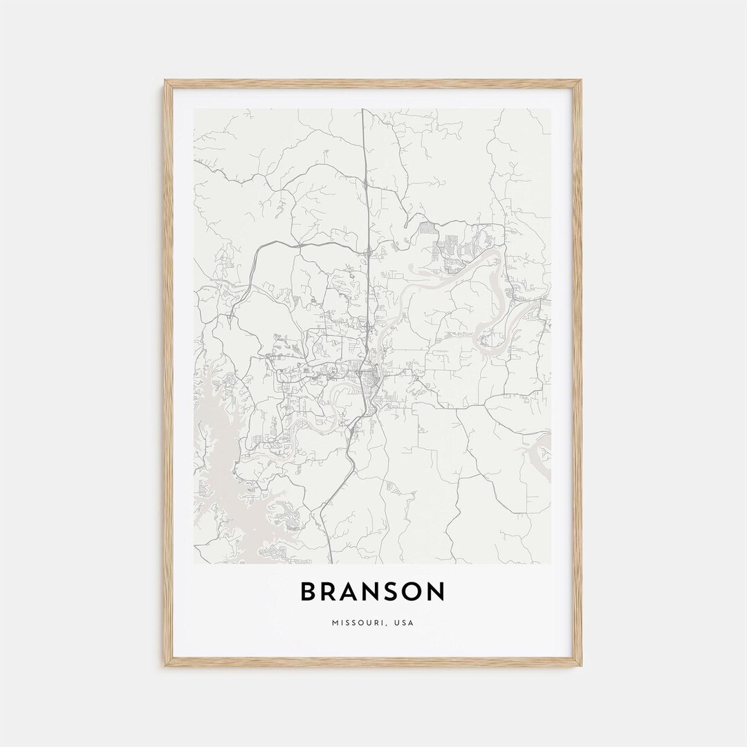 Map of Branson Print, Branson Map Gift, Branson Poster, City Map ...