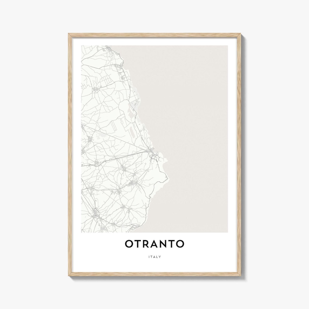 Map of Otranto Print, Otranto Map Gift, Otranto Poster, City Map ...