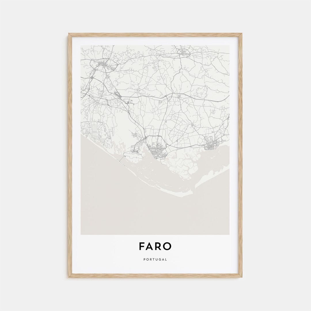 Map of Faro Print, Faro Map Gift, Faro Poster, City Map Artwork for ...