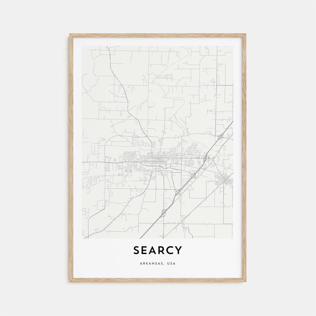 Map of Searcy Print, Searcy Map Gift, Searcy Poster, City Map Artwork ...