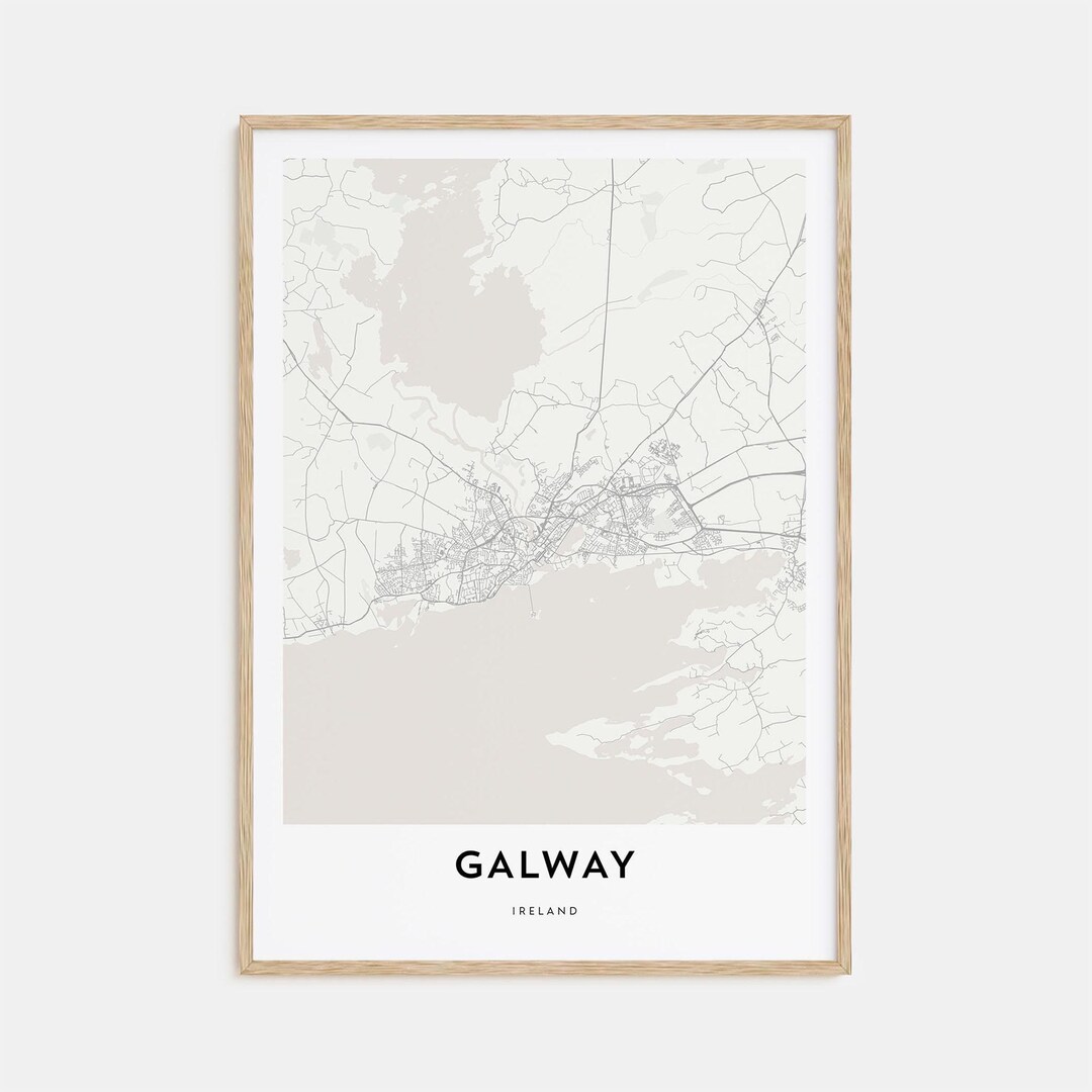 Map of Galway Print, Galway Map Gift, Galway Poster, City Map Artwork ...