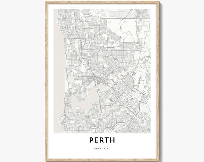 1851 Perth, Antique Map of Perth, Old Historical Map of Perth, Perth ...