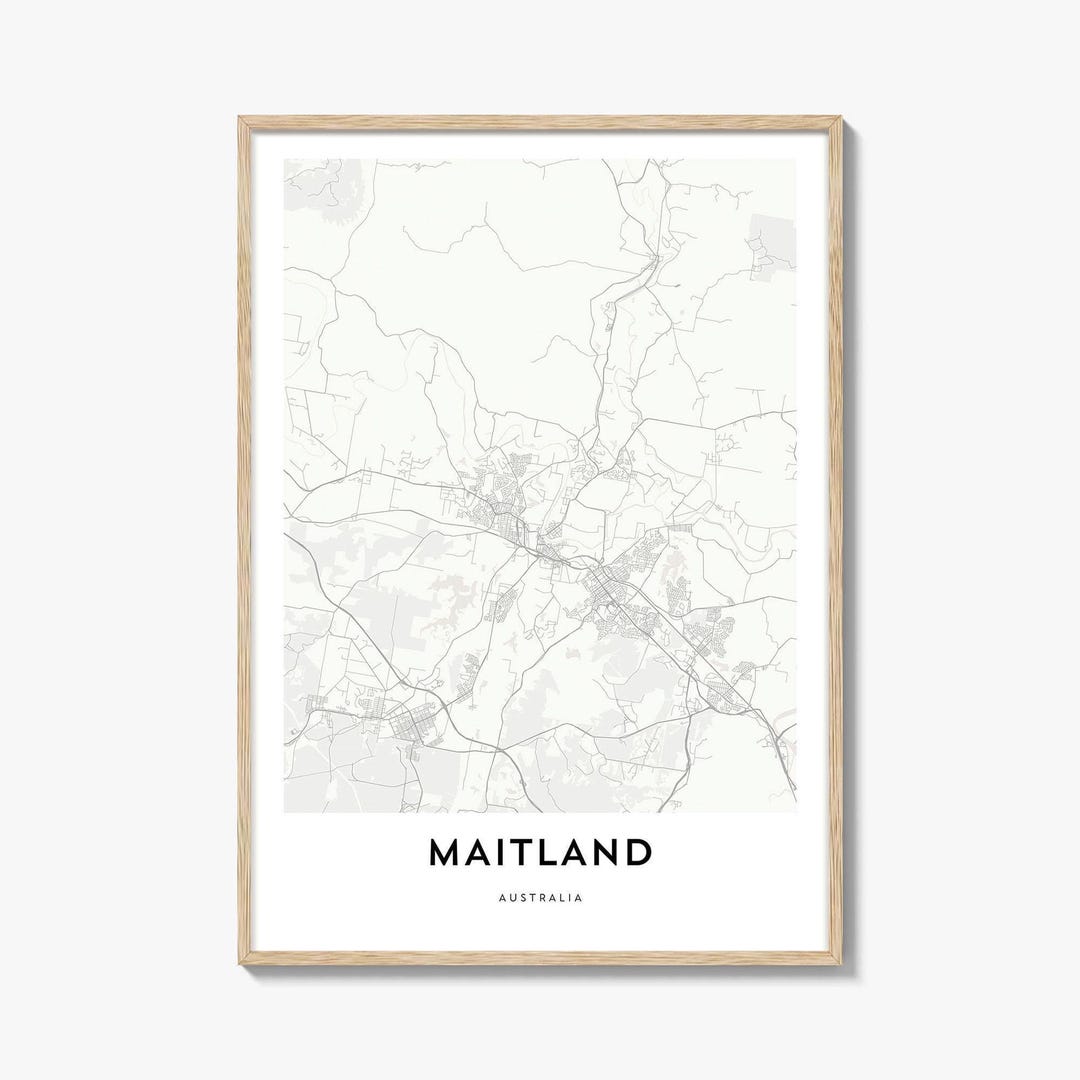 Maitland Map Print: Australia City Map Art - Etsy