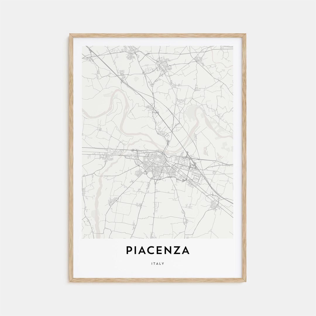 Map of Piacenza Print, Piacenza Map Gift, Piacenza Poster, City Map ...