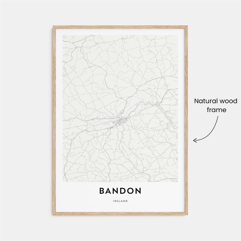 Map of Bandon Print, Bandon Map Gift, Bandon Poster, City Map Artwork ...