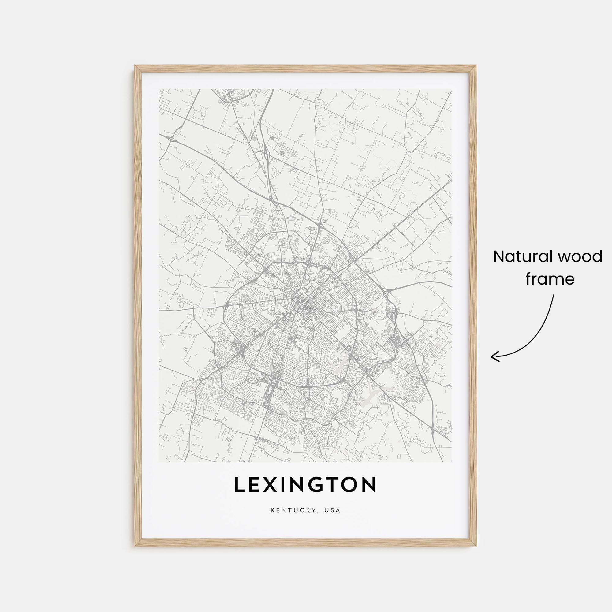 Map of Lexington Kentucky Print, Lexington Map Gift, Lexington Poster ...
