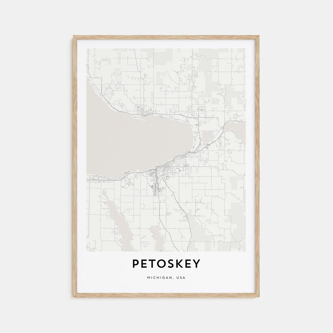 Map of Petoskey Print, Petoskey Map Gift, Petoskey Poster, City Map ...