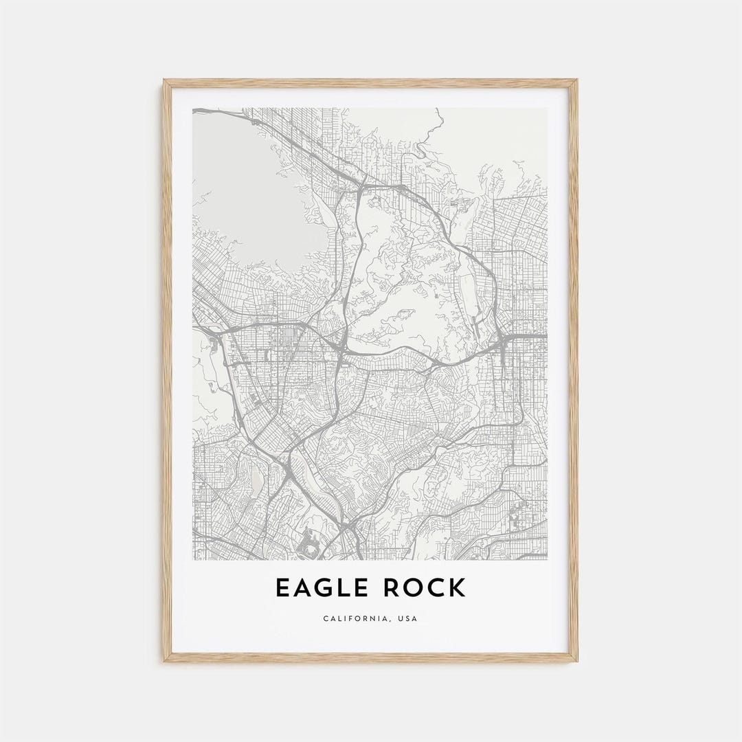 Map of Eagle Rock Print, Eagle Rock Map Gift, Eagle Rock Poster, City ...